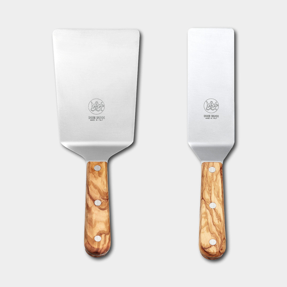 Set 2 Spatulas: Wide Spatula & Narrow Spatula - Olive Wood Handle | DU ...
